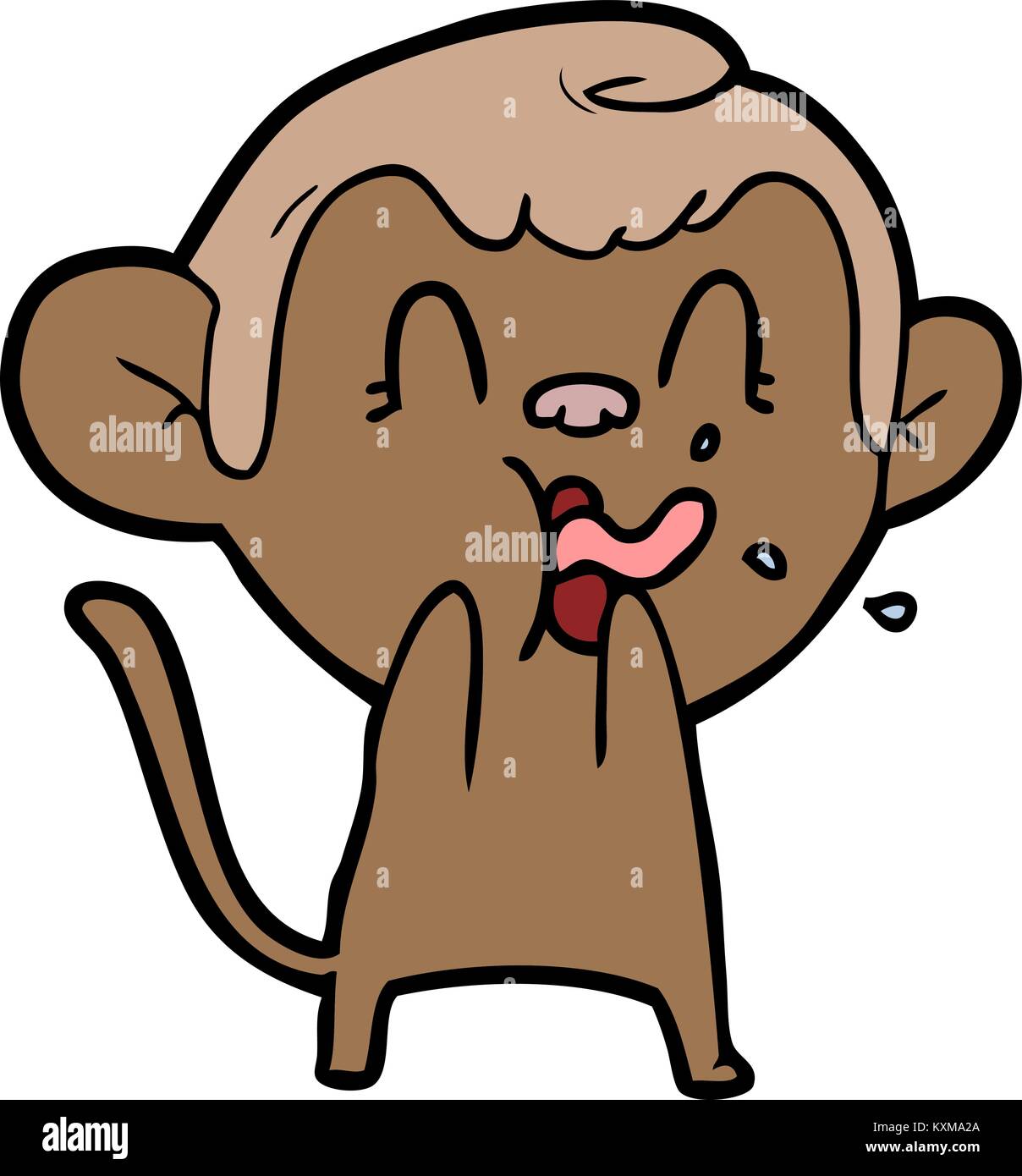 crazy cartoon monkey Stock Vector Image & Art - Alamy