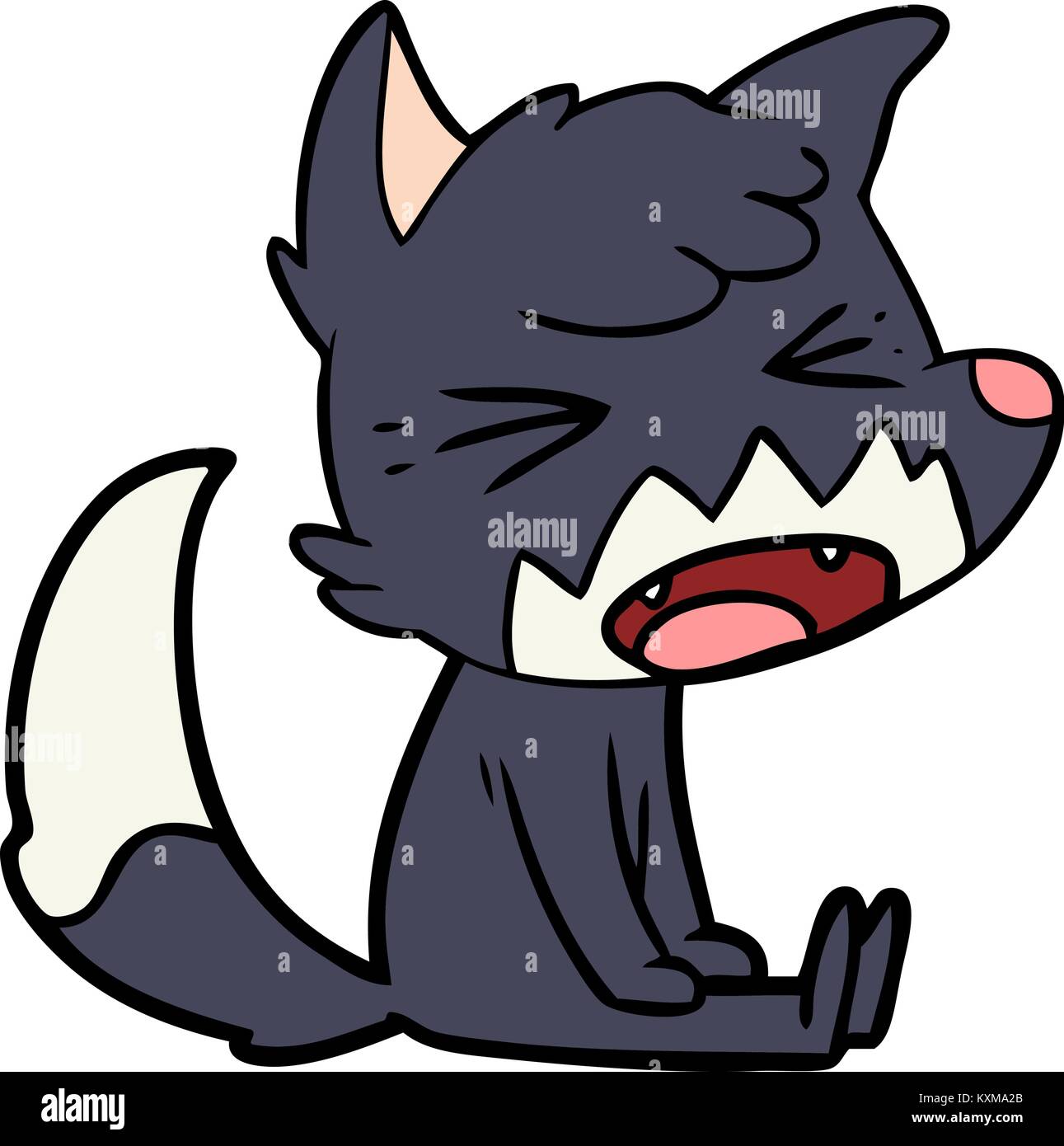 angry cartoon fox sitting Stock Vector Image & Art - Alamy