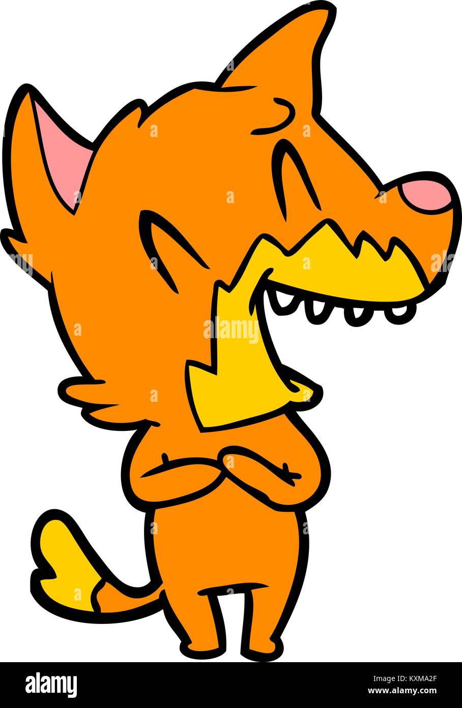 laughing fox cartoon Stock Vector Image & Art - Alamy
