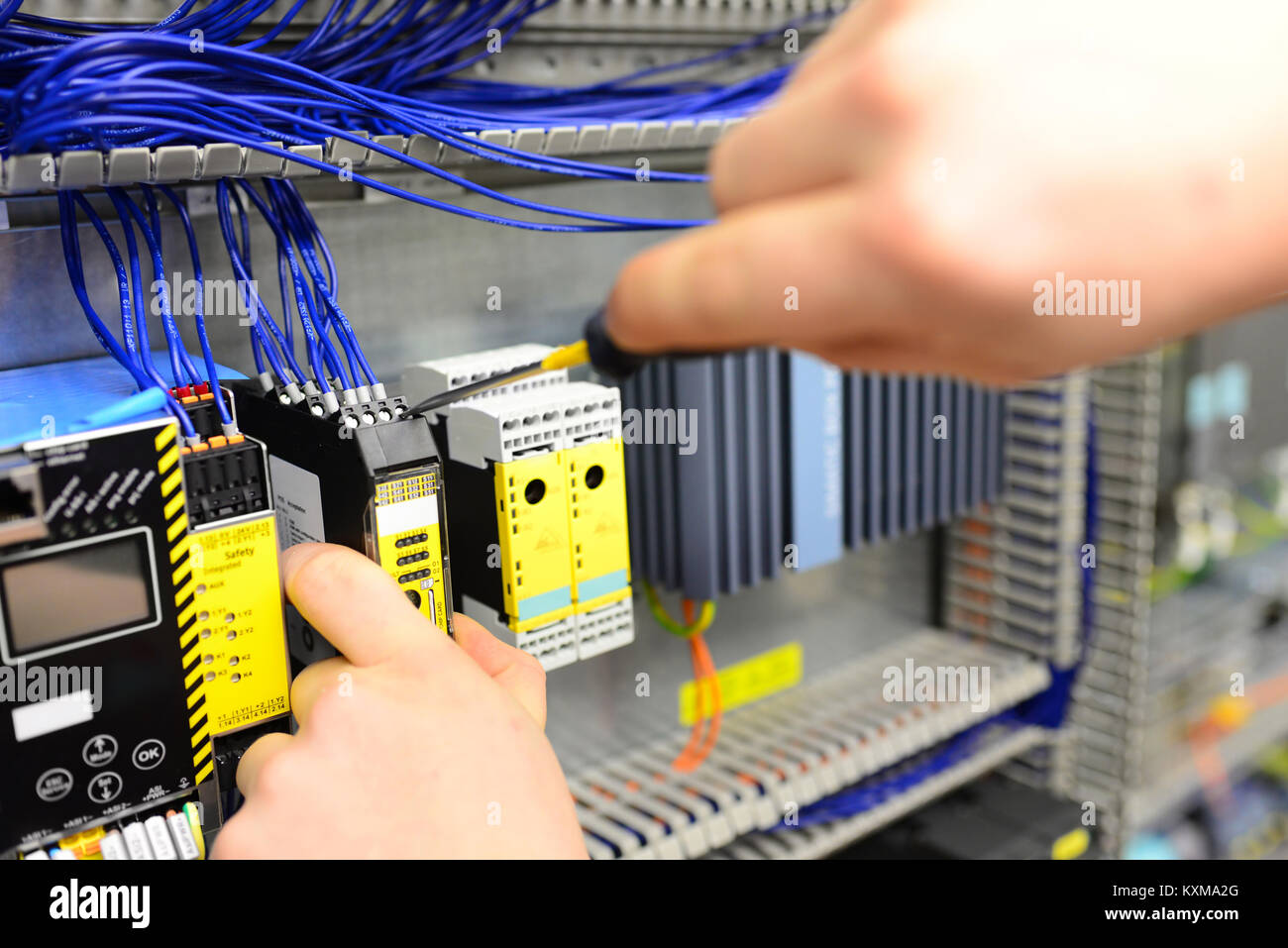 production and assembly of microelectronics in a hi-tech factory Stock ...