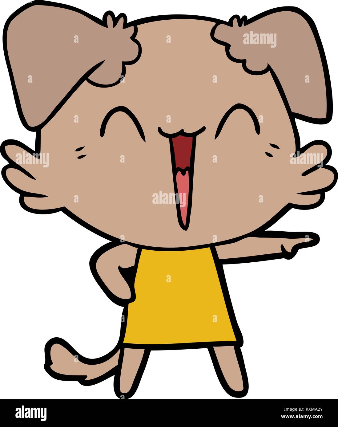 happy little dog cartoon Stock Vector Image & Art - Alamy