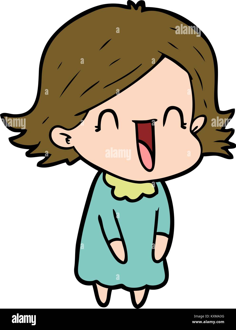 cartoon happy woman Stock Vector Image & Art - Alamy