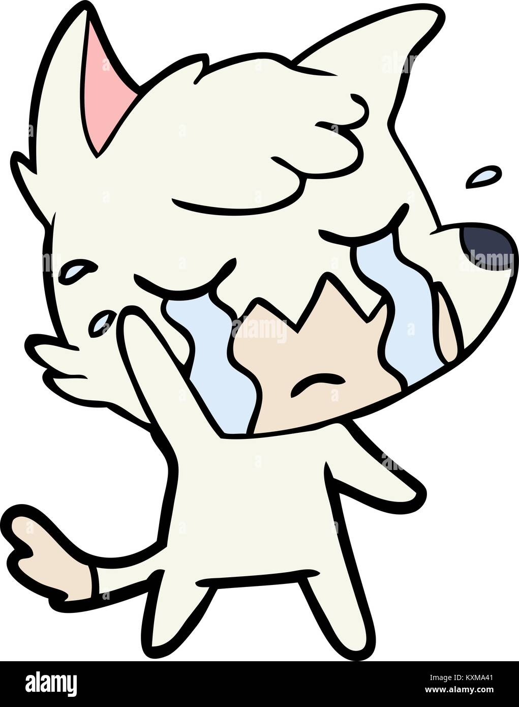 crying waving fox cartoon Stock Vector Image & Art - Alamy