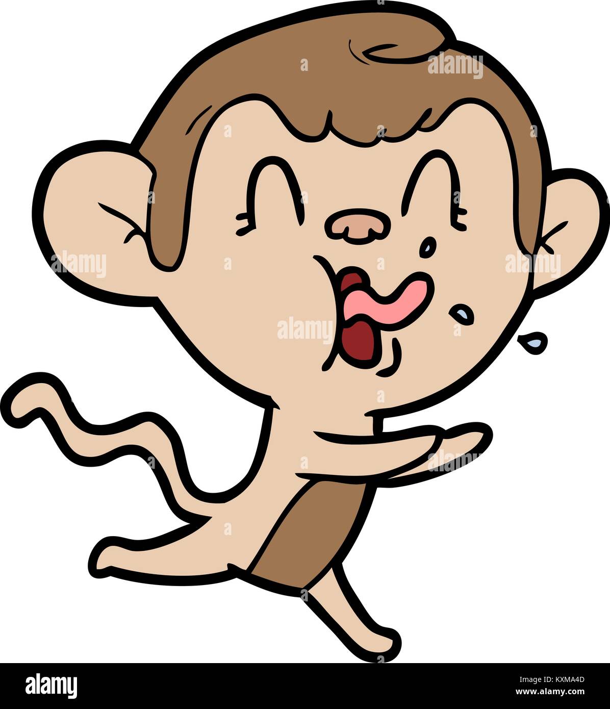 crazy cartoon monkey Stock Vector Image & Art - Alamy