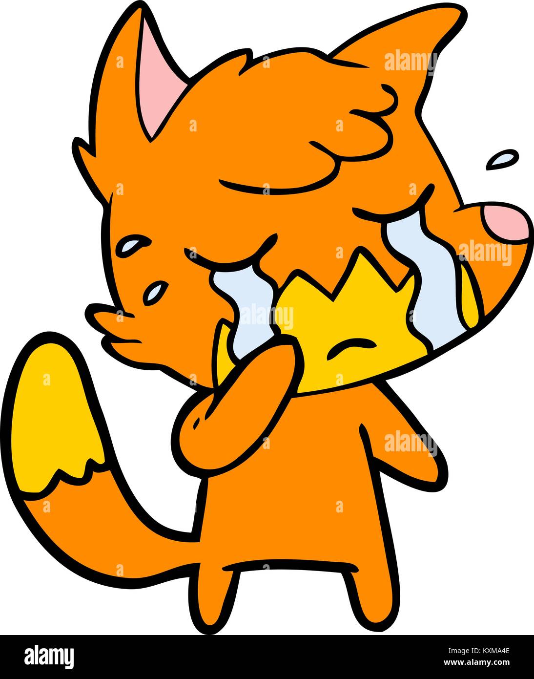 crying fox cartoon Stock Vector Image & Art - Alamy