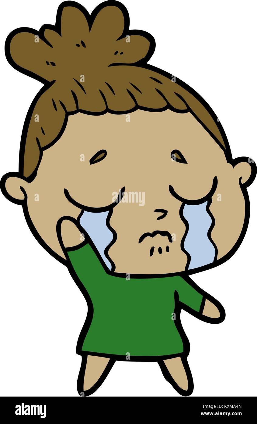 cartoon crying woman Stock Vector Image & Art - Alamy