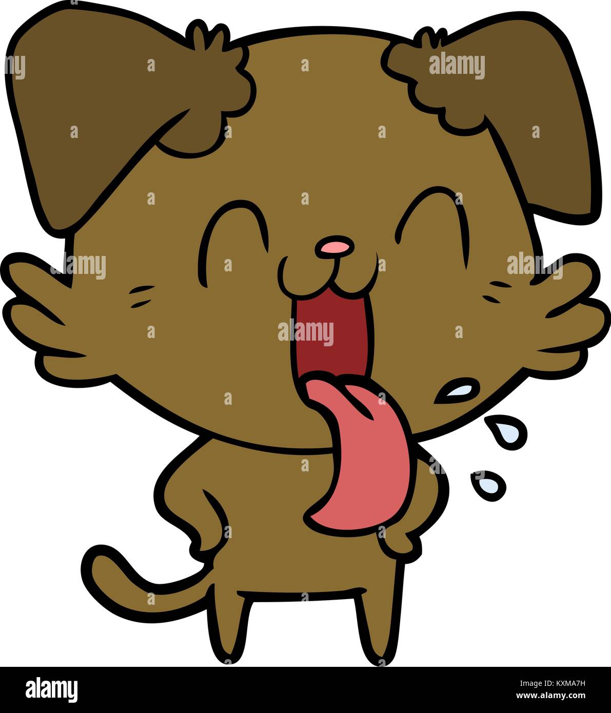 cartoon panting dog Stock Vector Image & Art - Alamy