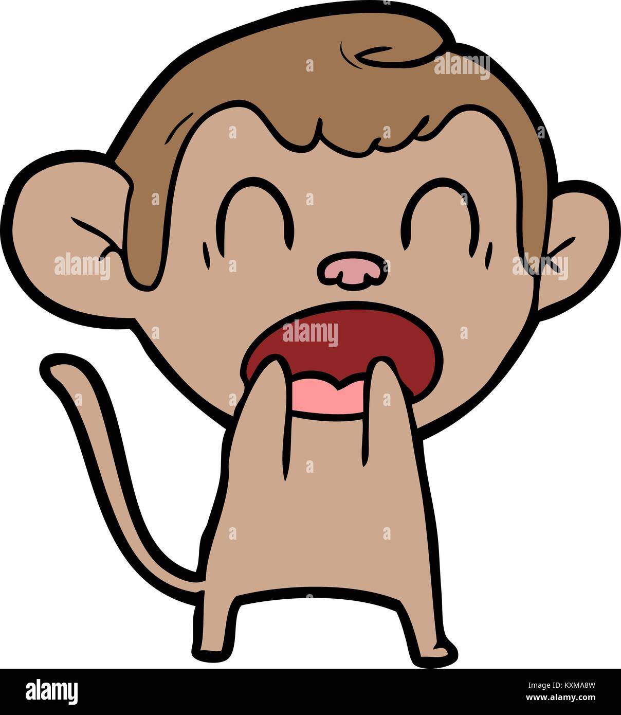 shouting cartoon monkey Stock Vector Image & Art - Alamy