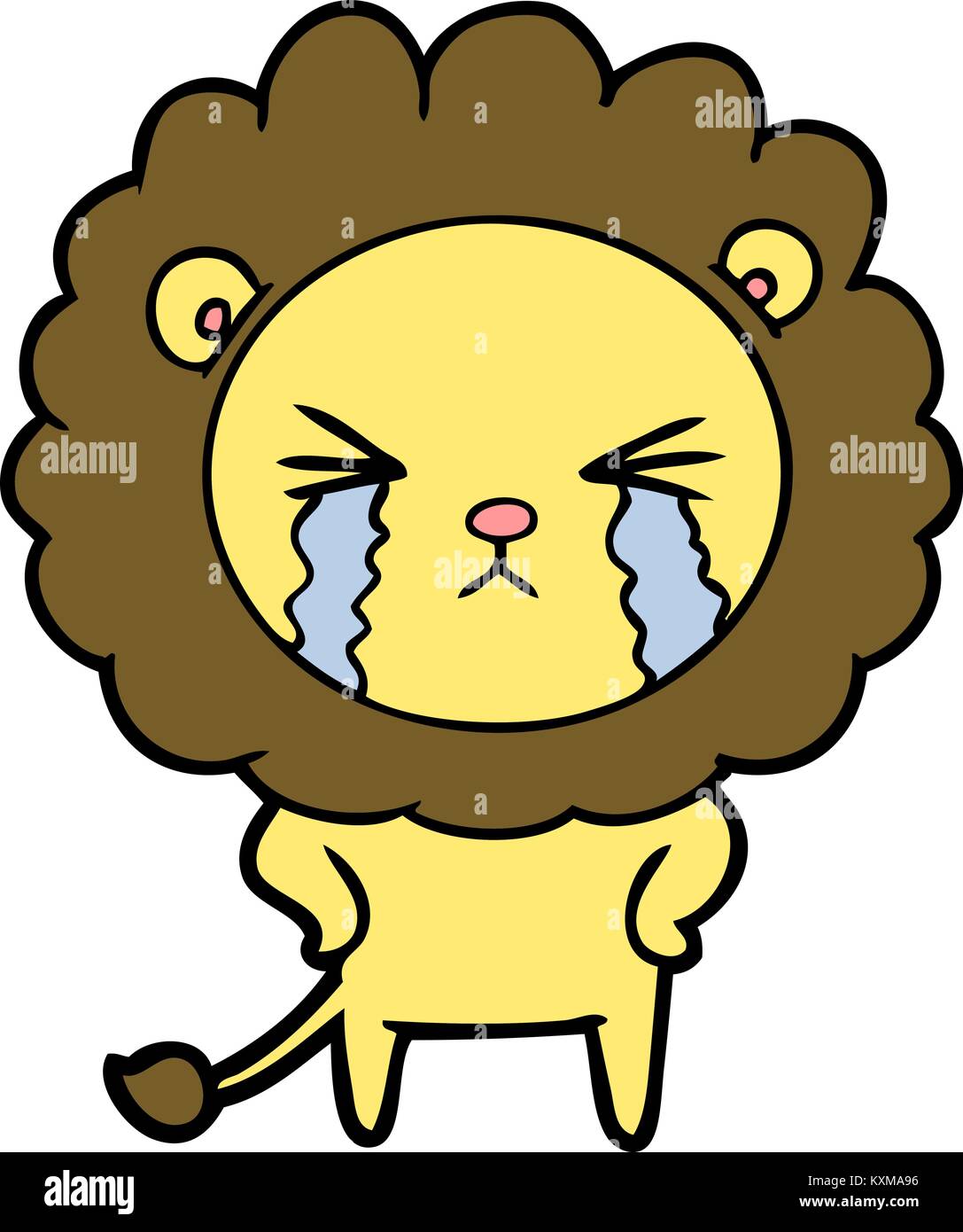 cartoon crying lion Stock Vector Image & Art - Alamy