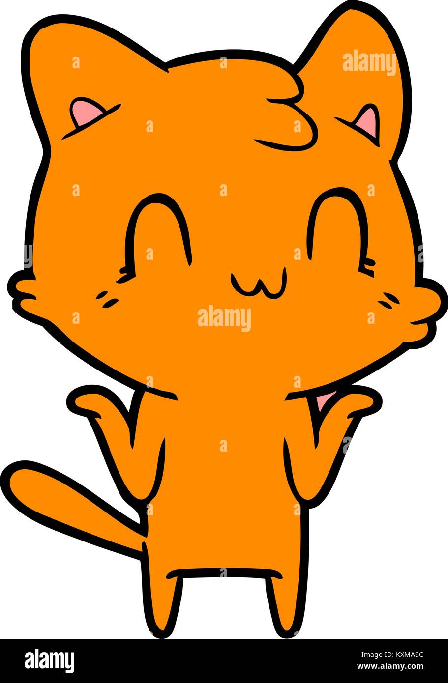 cartoon happy cat Stock Vector Image & Art - Alamy