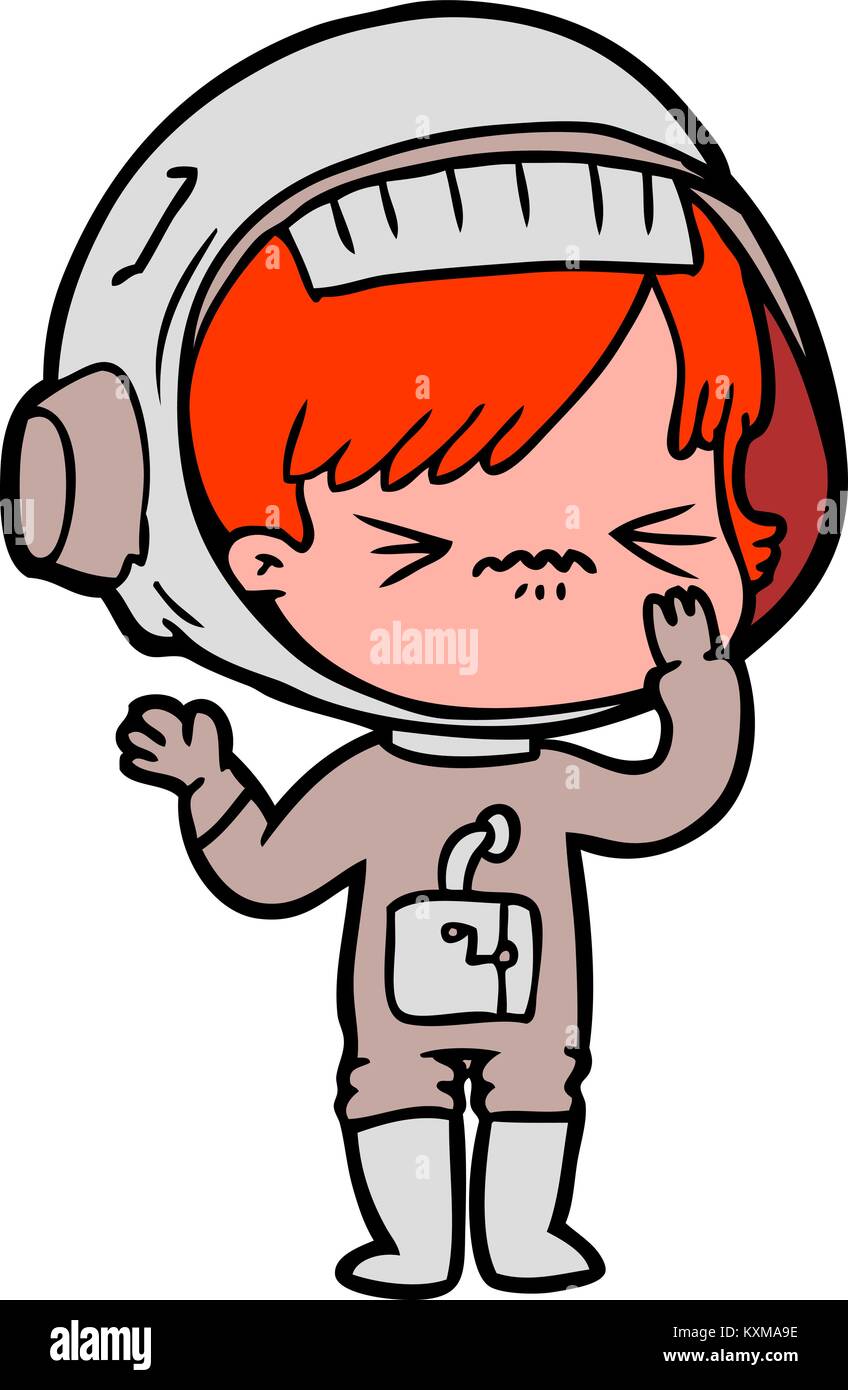 angry cartoon space girl Stock Vector Image & Art - Alamy