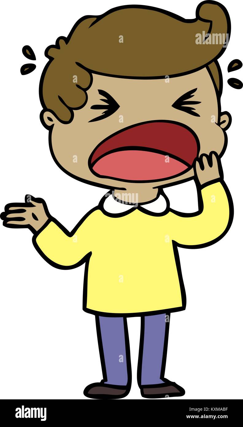 cartoon shouting man Stock Vector Image & Art - Alamy