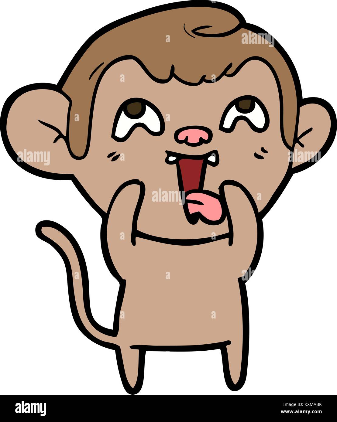 crazy cartoon monkey Stock Vector Image & Art - Alamy