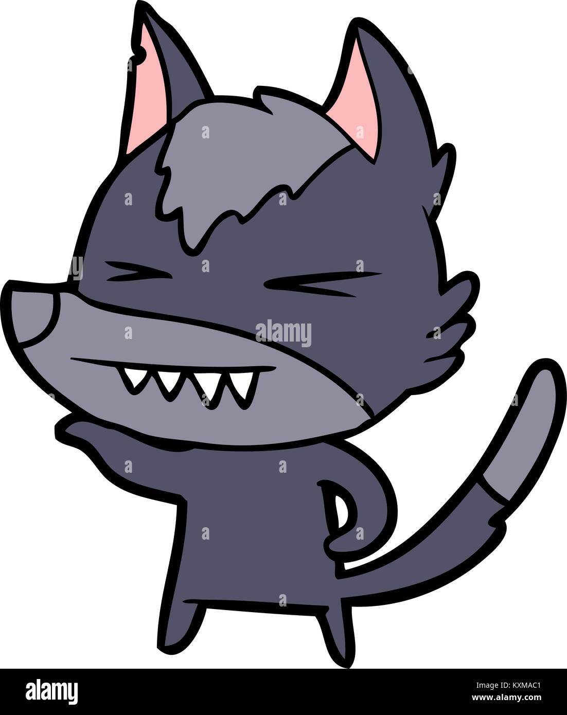 angry wolf cartoon Stock Vector Image & Art - Alamy