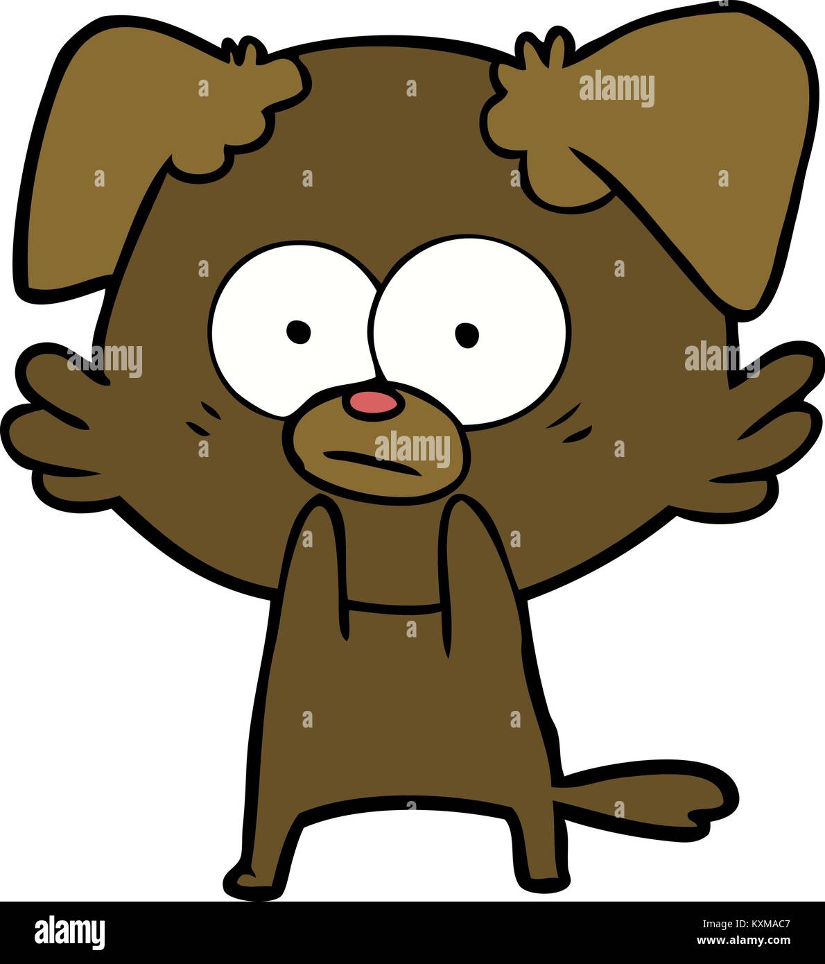 nervous dog cartoon Stock Vector Image & Art - Alamy