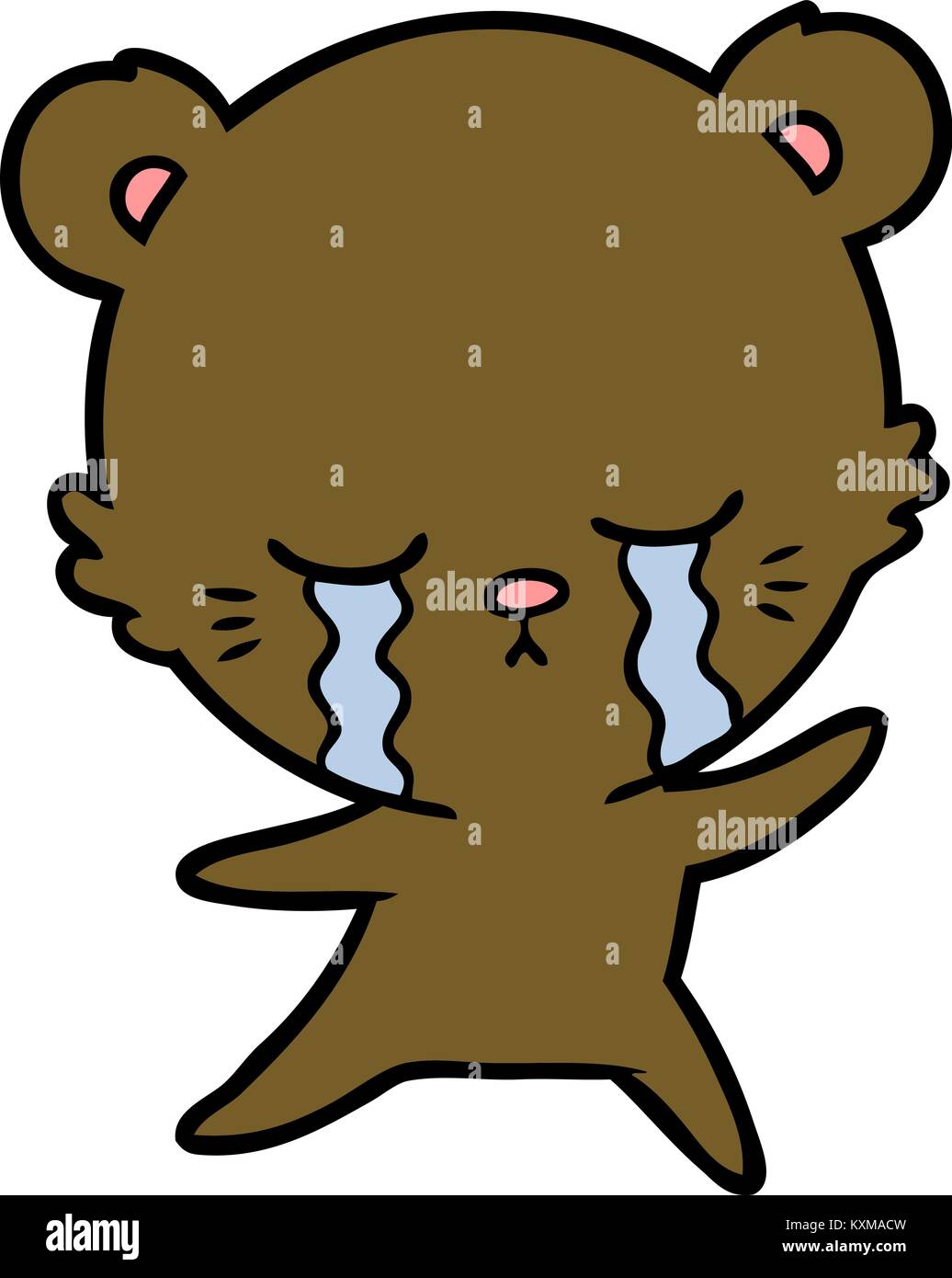 crying cartoon bear Stock Vector Image & Art - Alamy