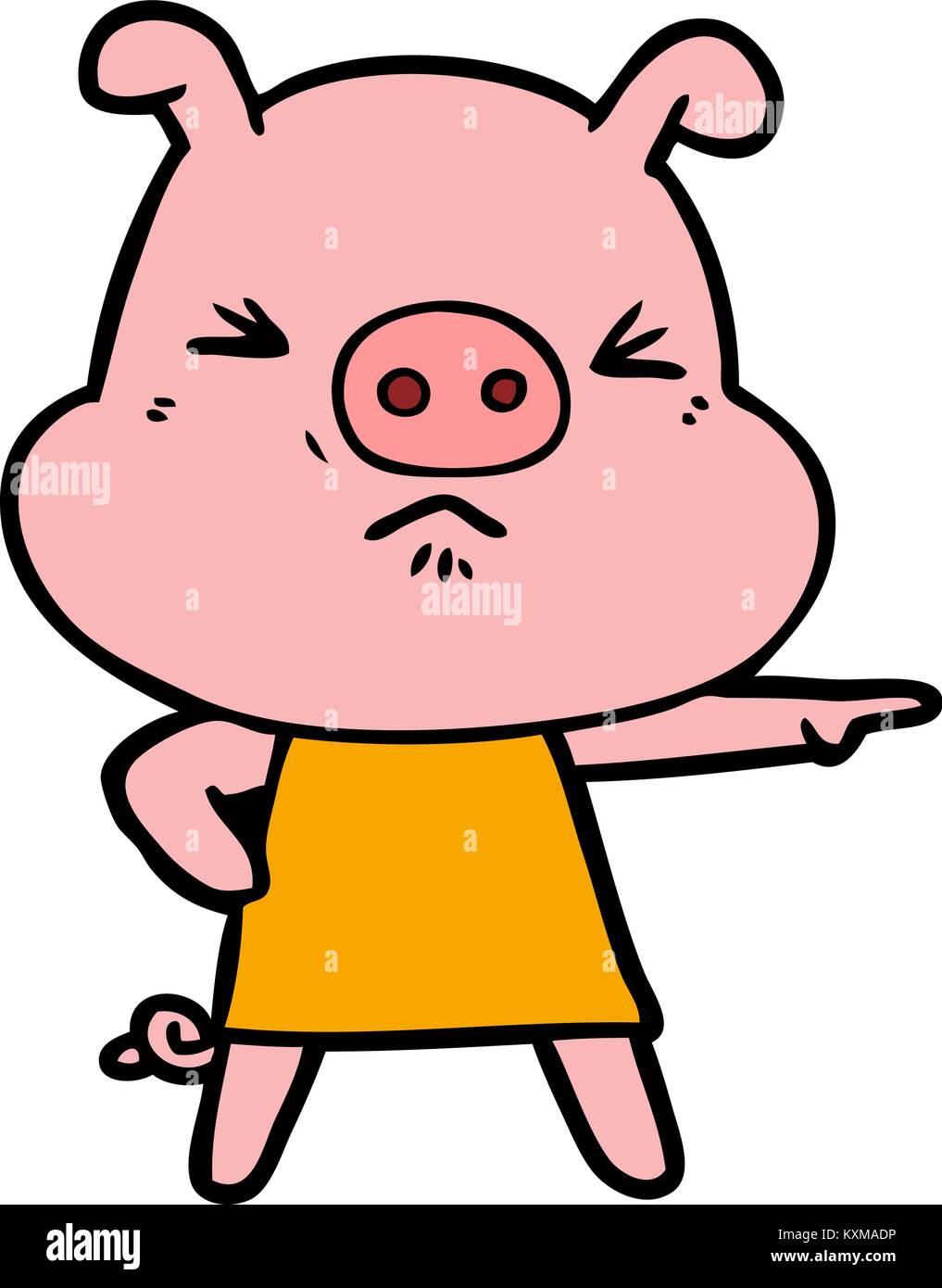 cartoon angry pig Stock Vector Image & Art - Alamy