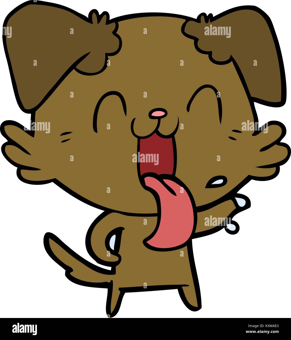 cartoon panting dog Stock Vector Image & Art - Alamy