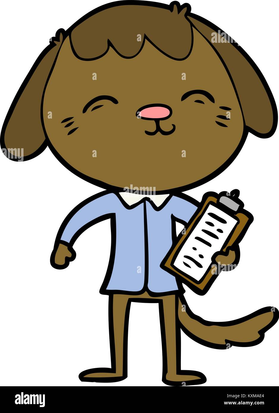 happy cartoon office worker dog Stock Vector Image & Art - Alamy