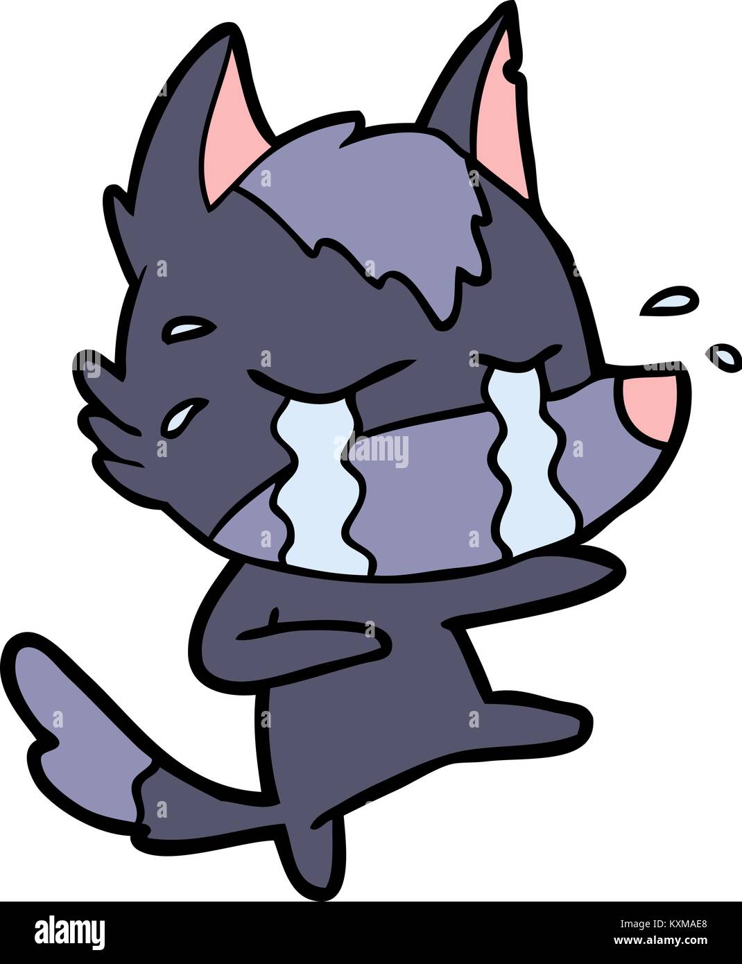 cartoon crying wolf Stock Vector Image & Art - Alamy