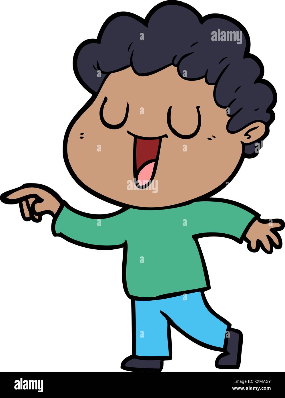 laughing cartoon man pointing Stock Vector Image & Art - Alamy