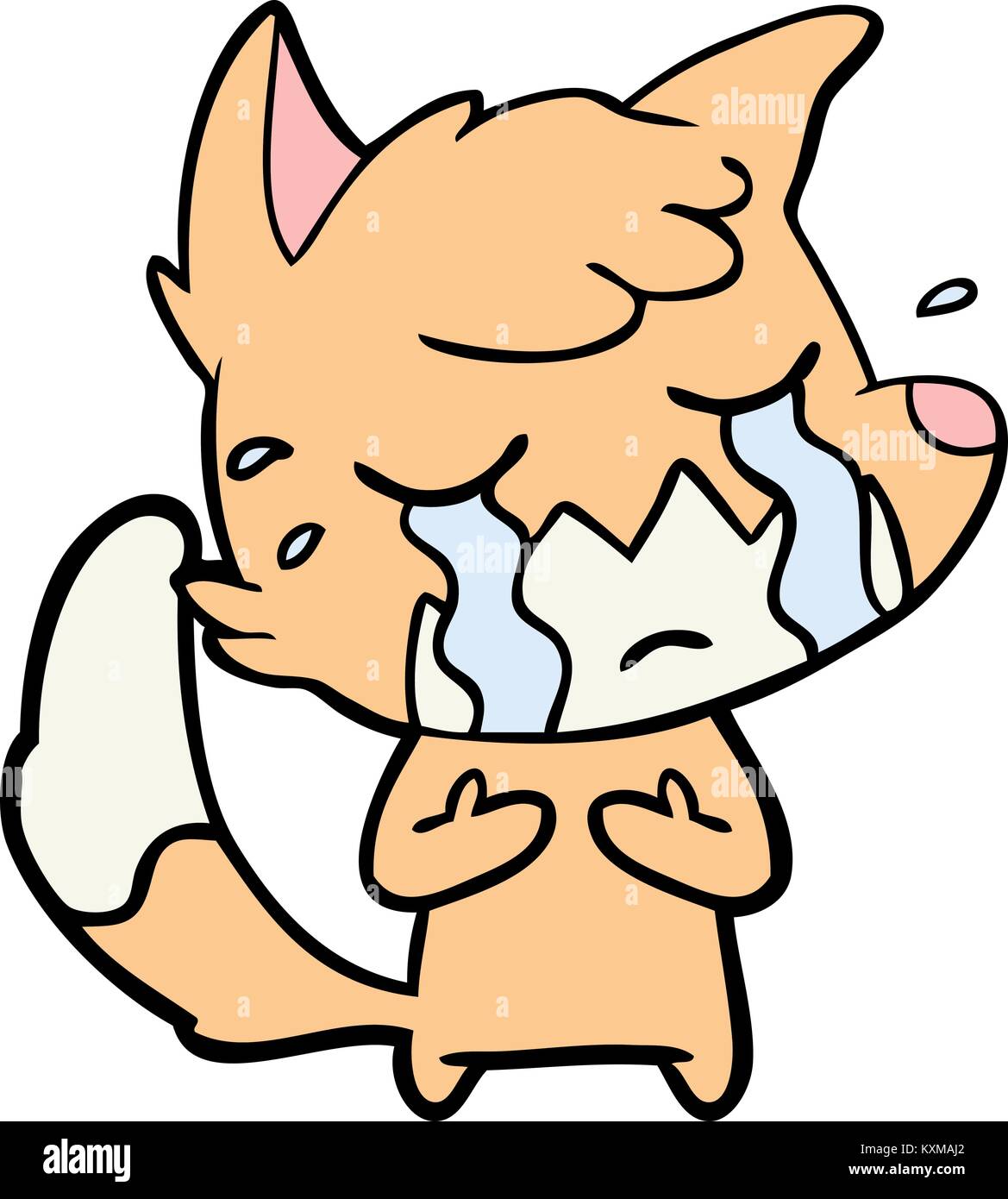 crying fox cartoon Stock Vector Image & Art - Alamy