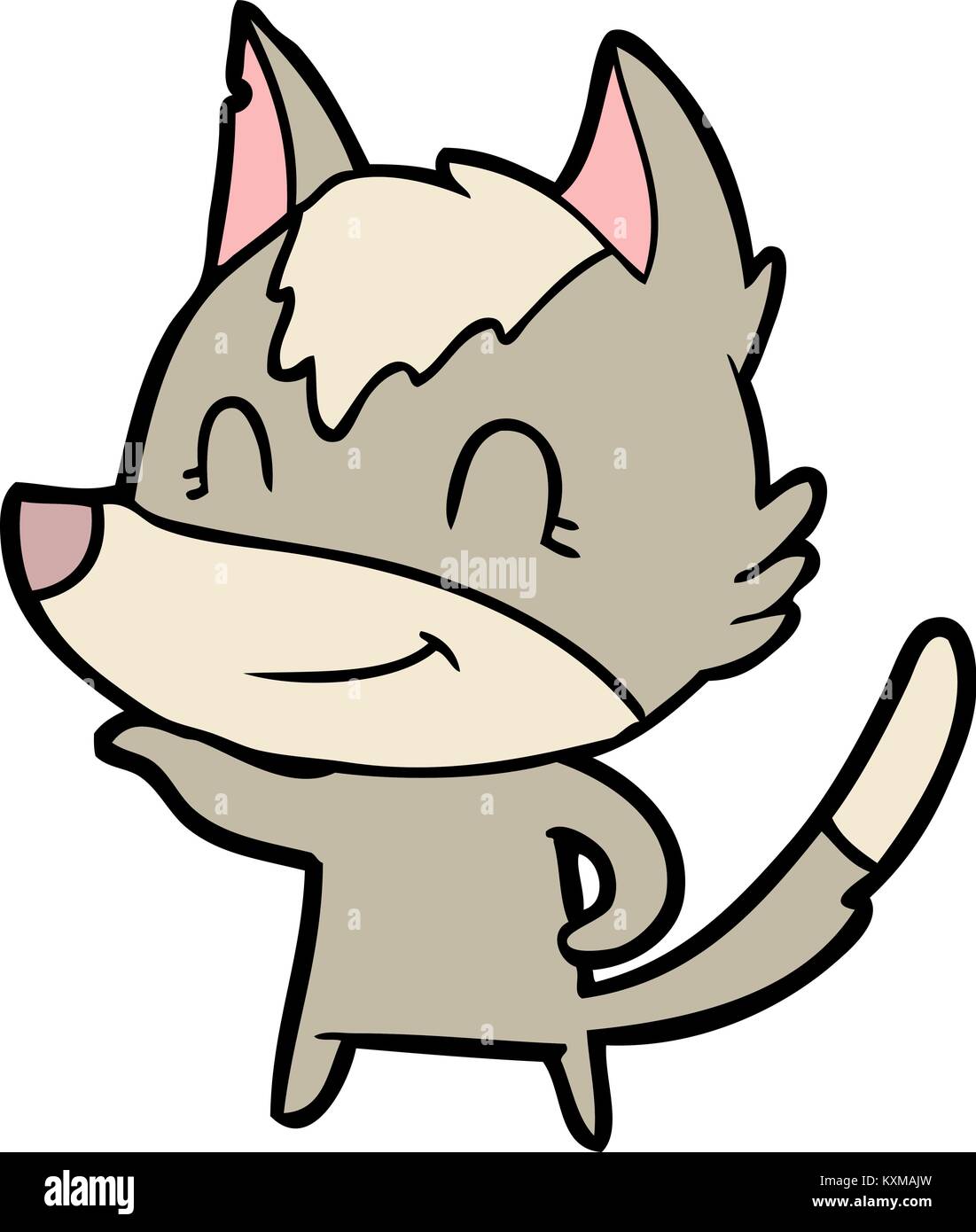 friendly cartoon wolf Stock Vector Image & Art - Alamy