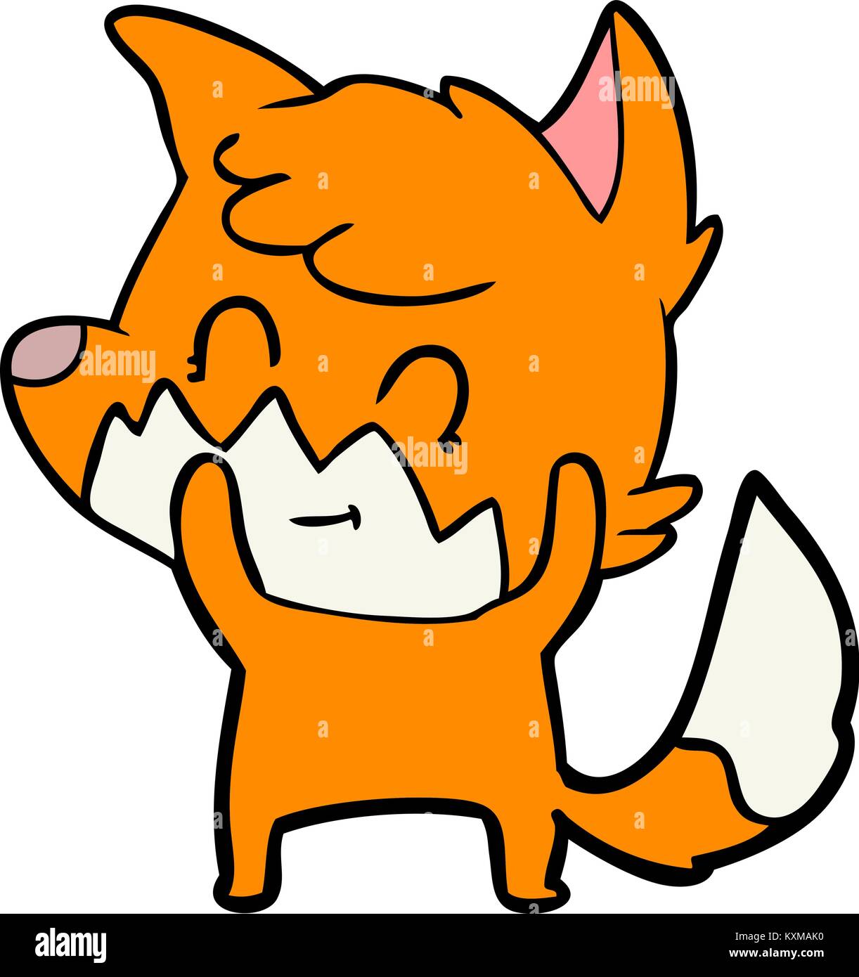 cartoon friendly fox Stock Vector Image & Art - Alamy