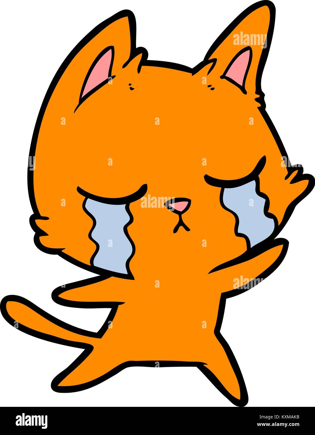 crying cartoon cat Stock Vector Image & Art - Alamy