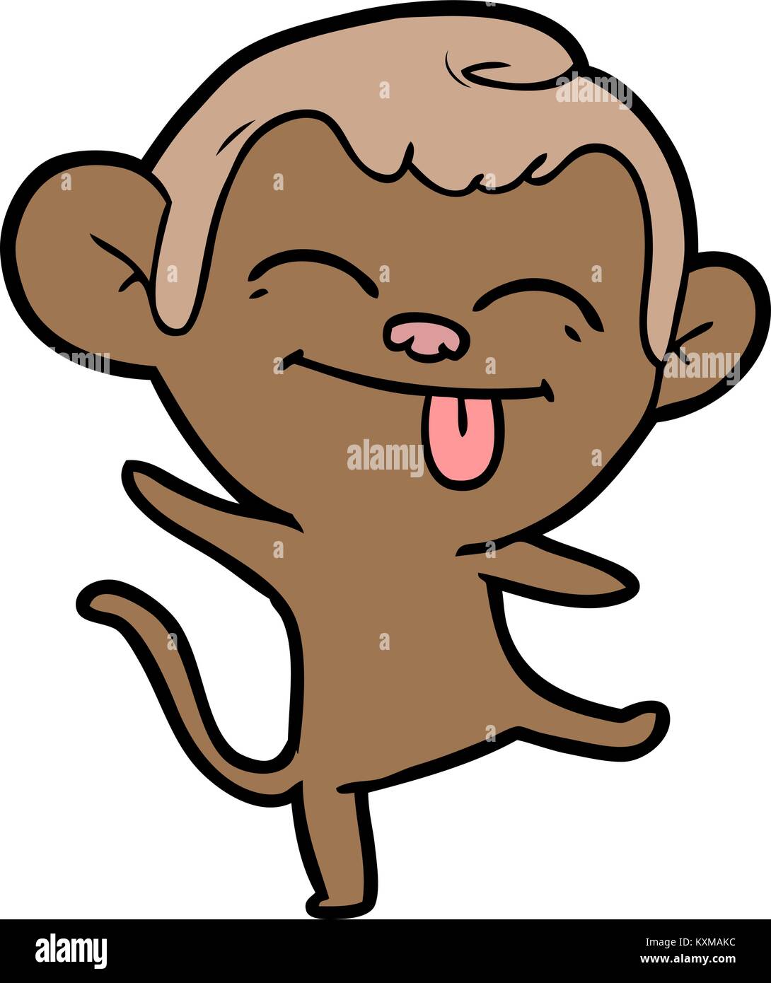 funny cartoon monkey dancing Stock Vector Image & Art - Alamy