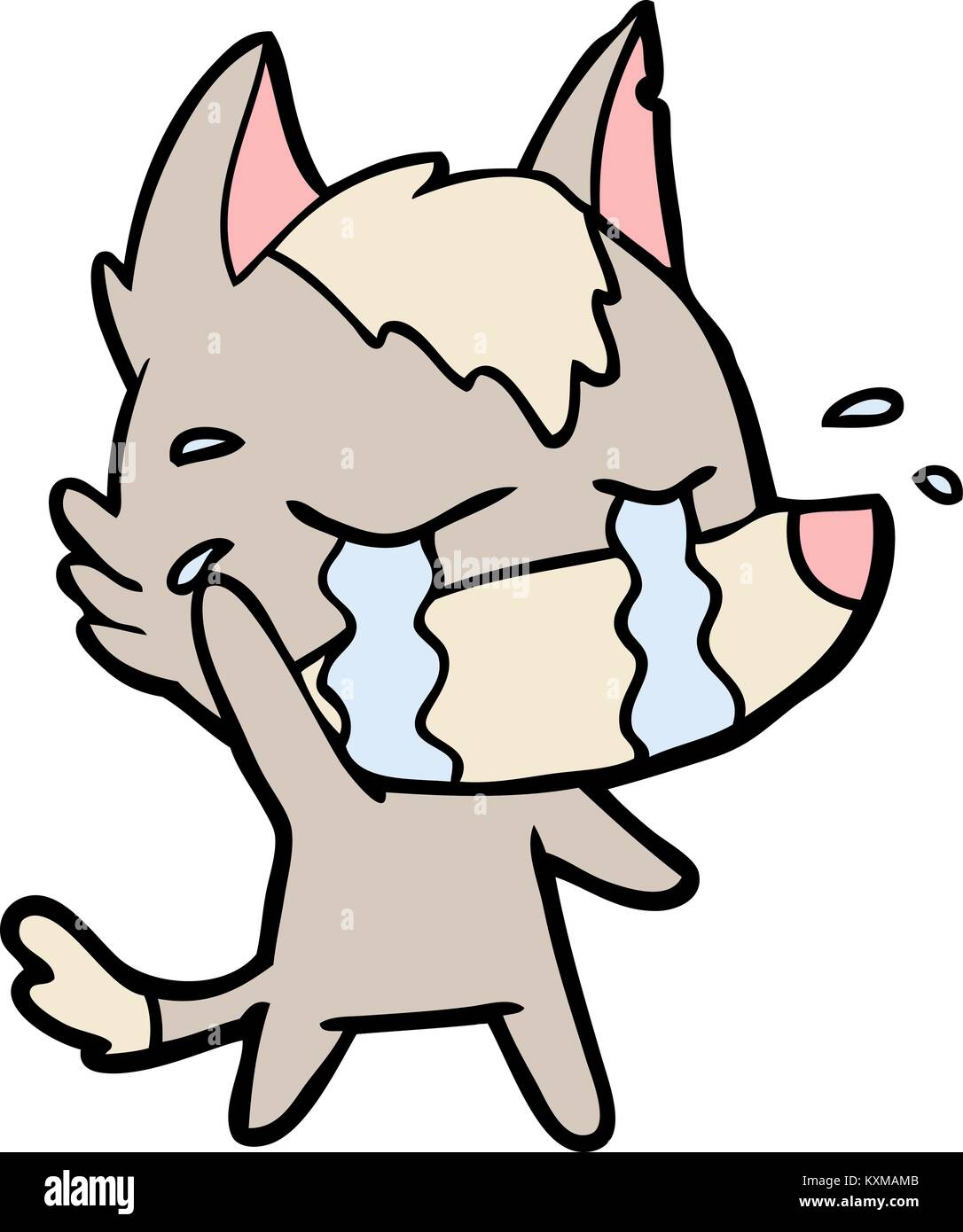 cartoon crying wolf Stock Vector Image & Art - Alamy