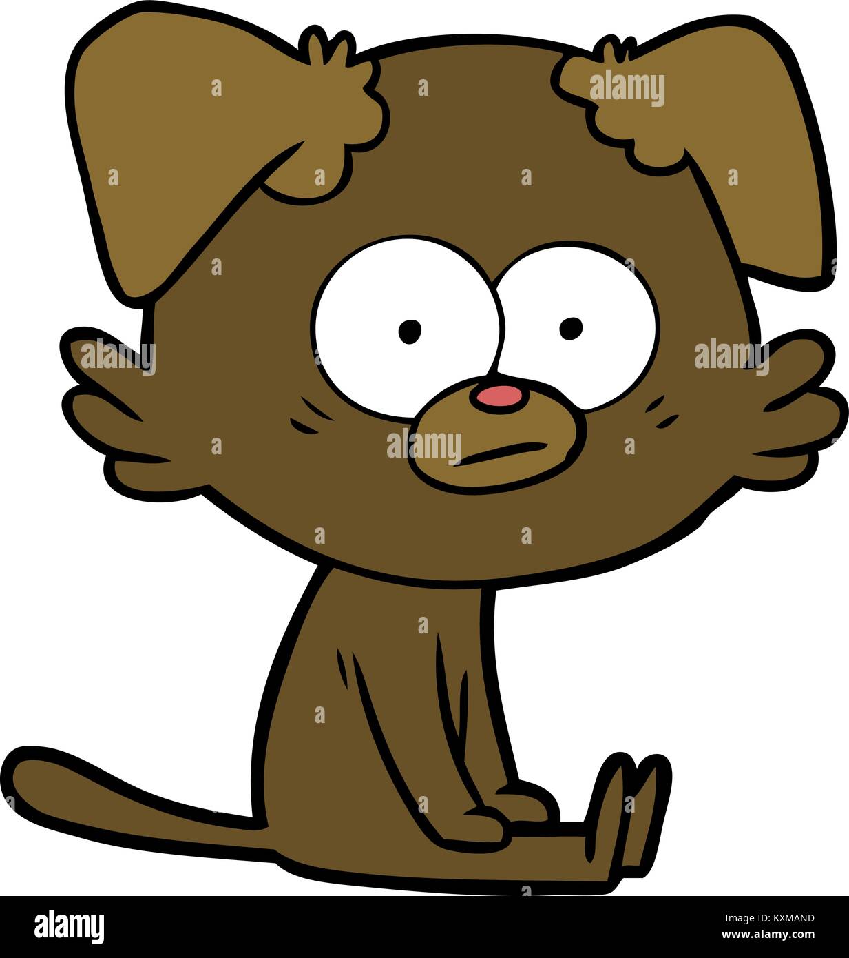 nervous dog cartoon Stock Vector Image & Art - Alamy