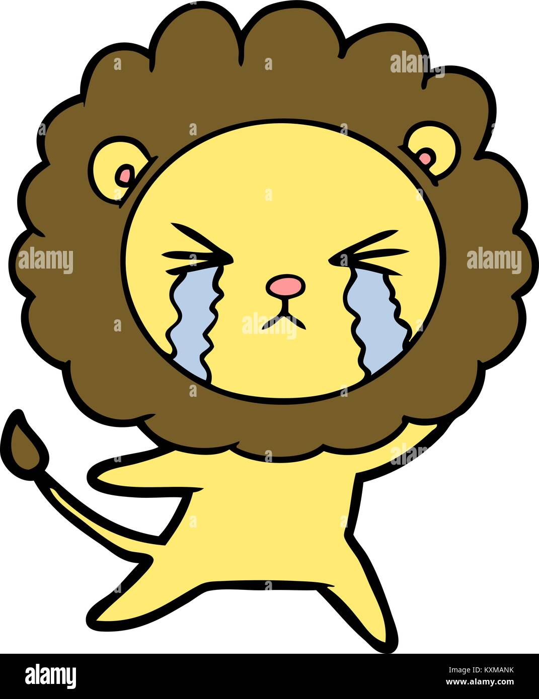 cartoon crying lion Stock Vector Image & Art - Alamy