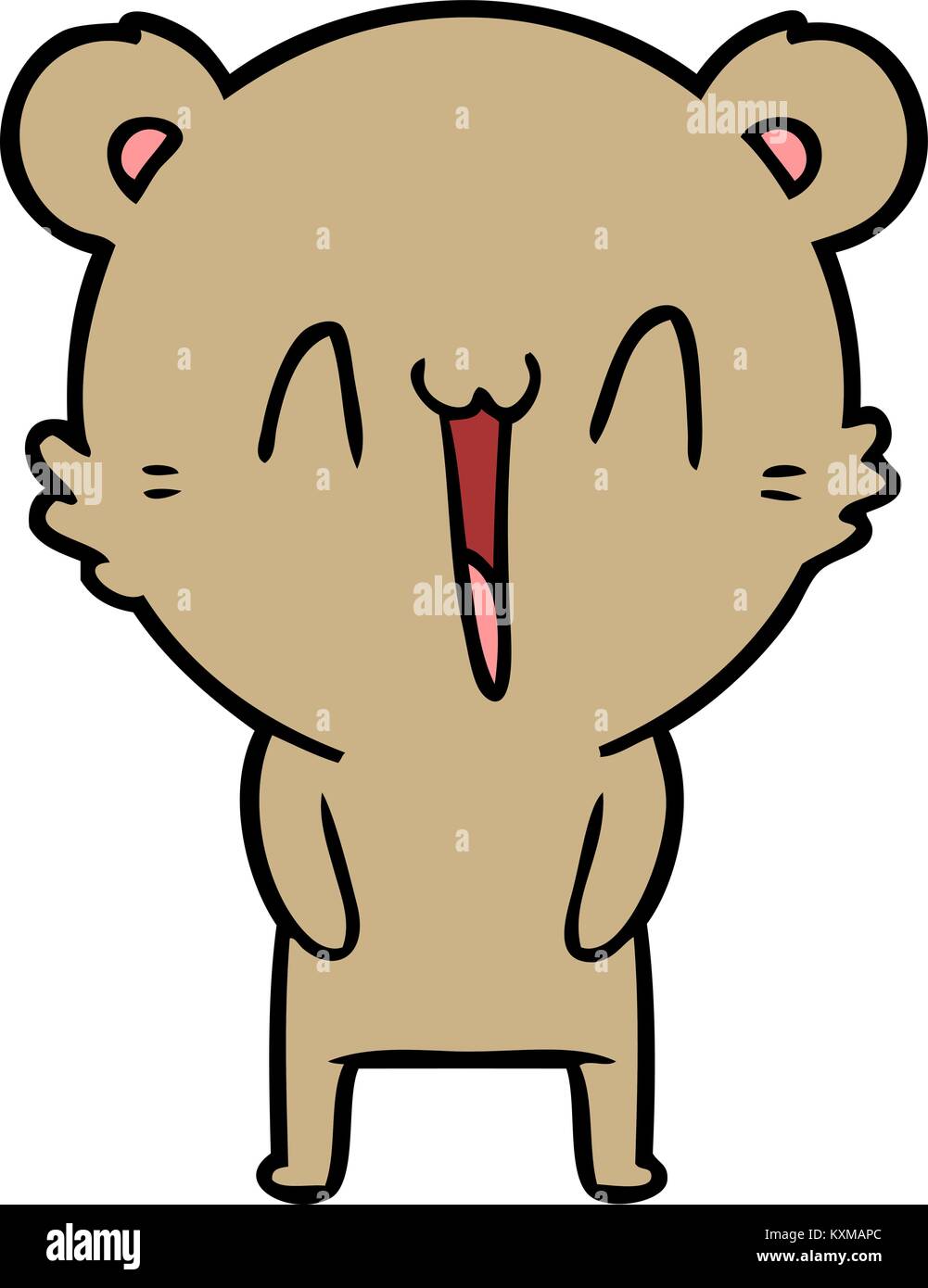 happy bear cartoon Stock Vector Image & Art - Alamy