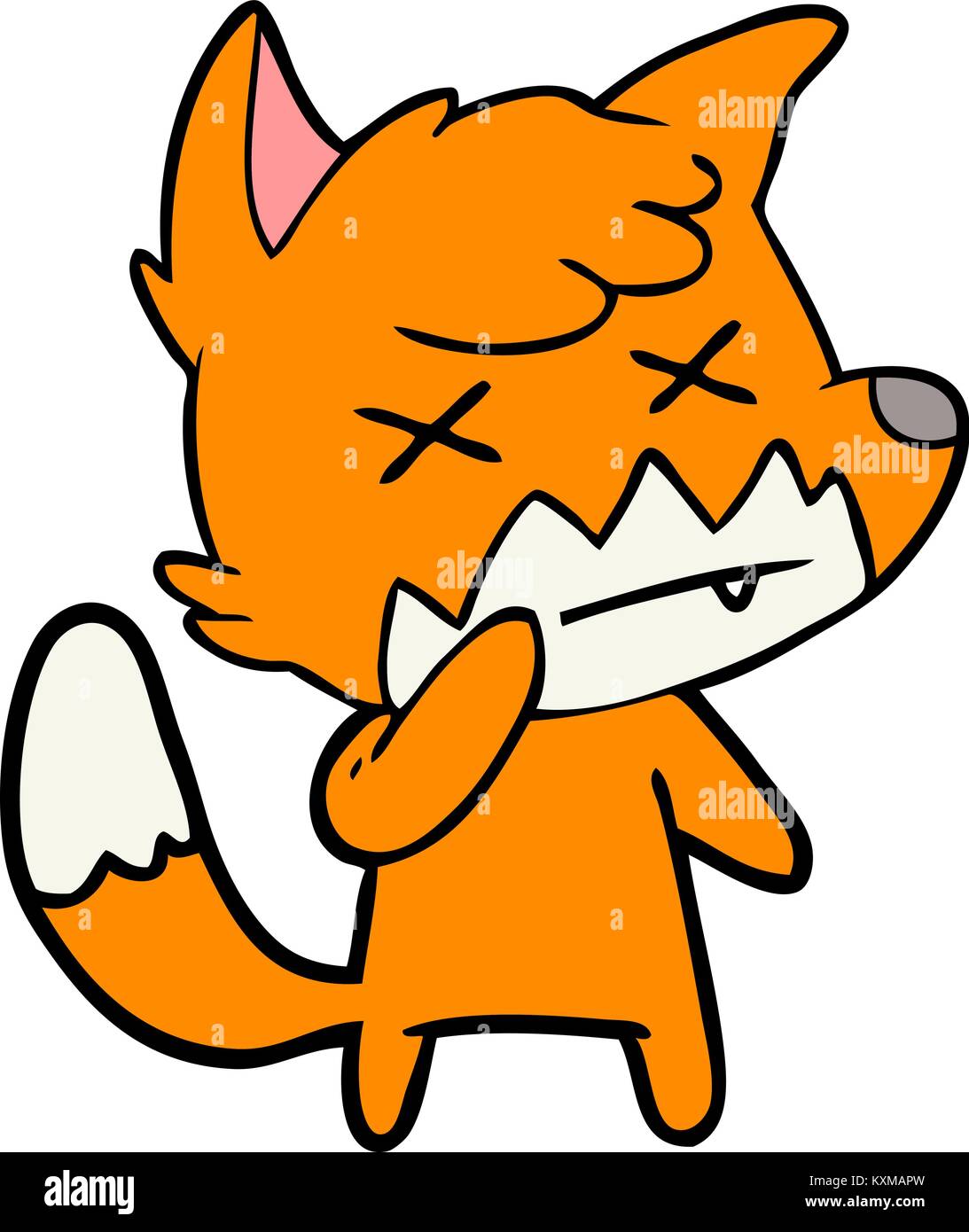 cartoon cross eyed fox Stock Vector Image & Art - Alamy