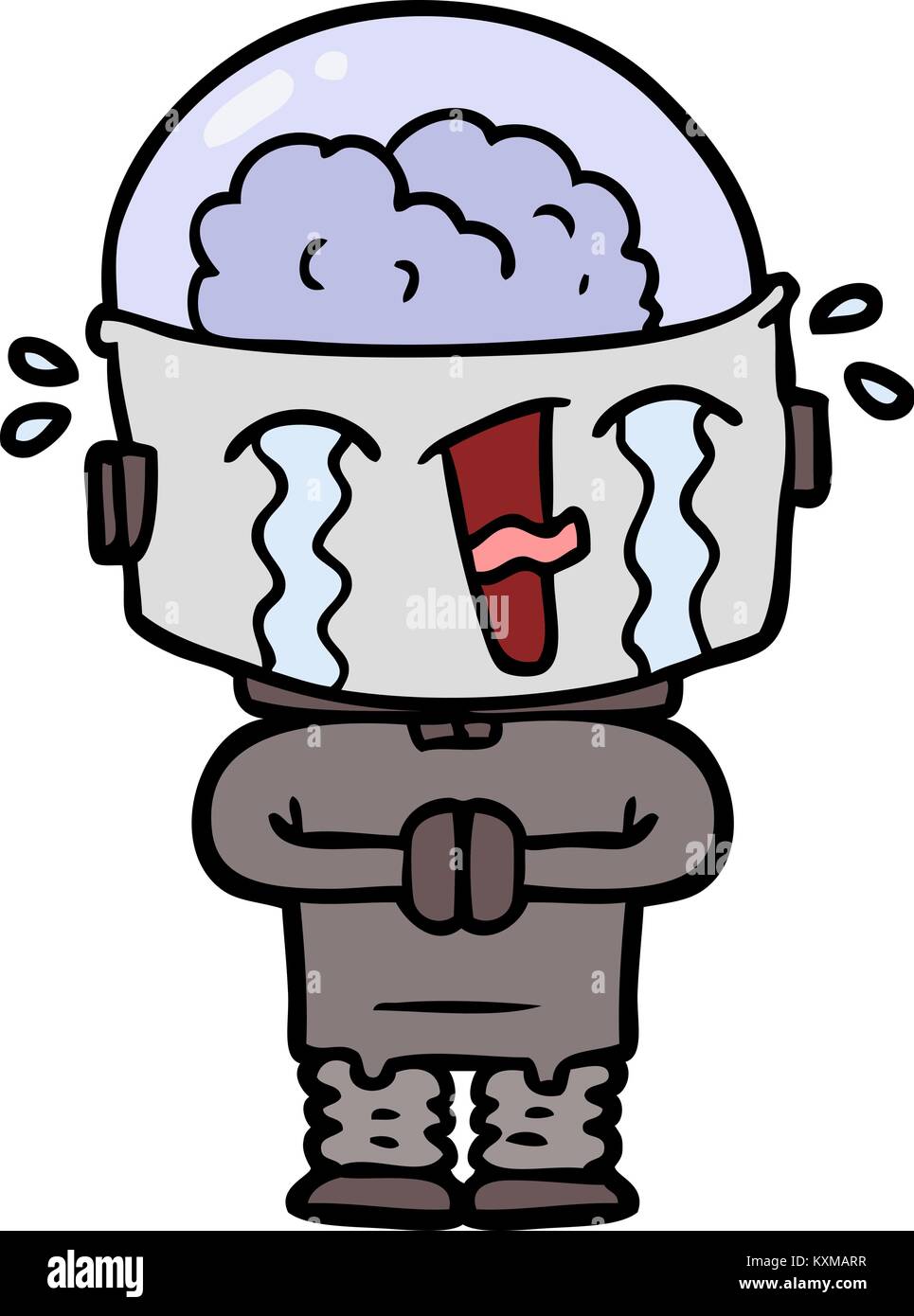 cartoon crying robot Stock Vector Image & Art - Alamy