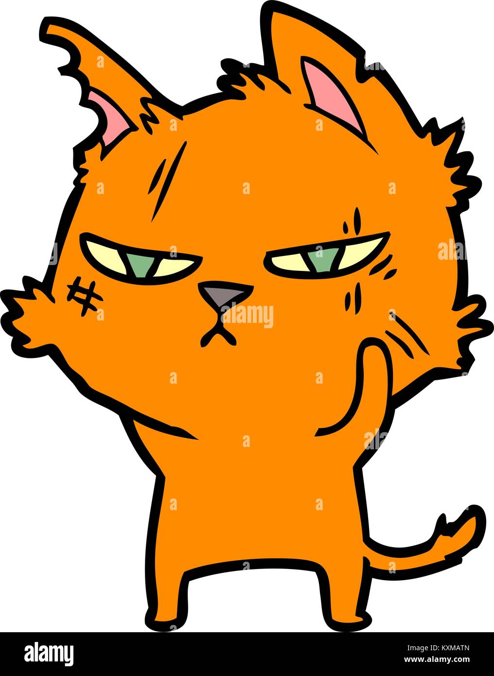 tough cartoon cat Stock Vector Image & Art - Alamy