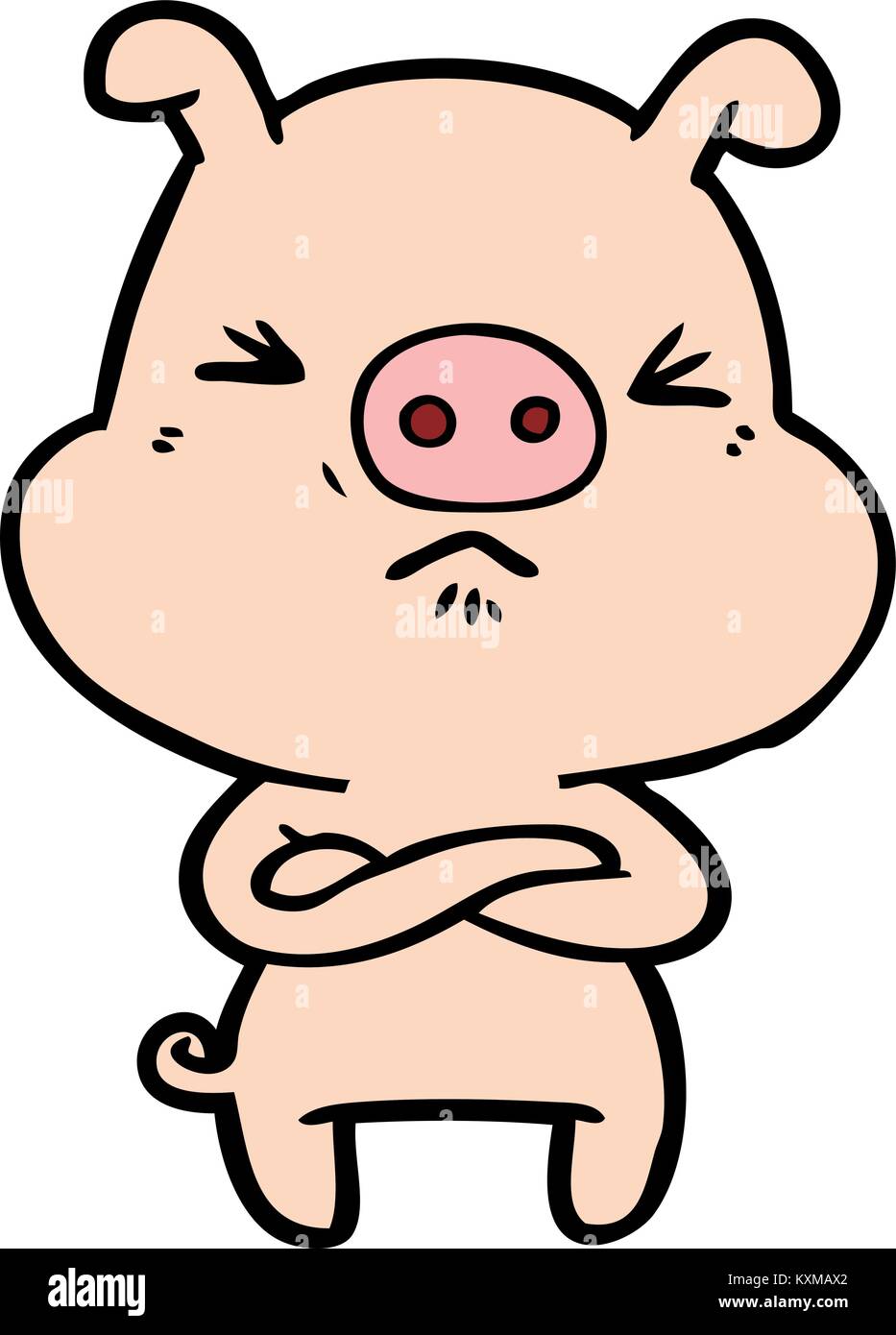 cartoon angry pig Stock Vector Image & Art - Alamy