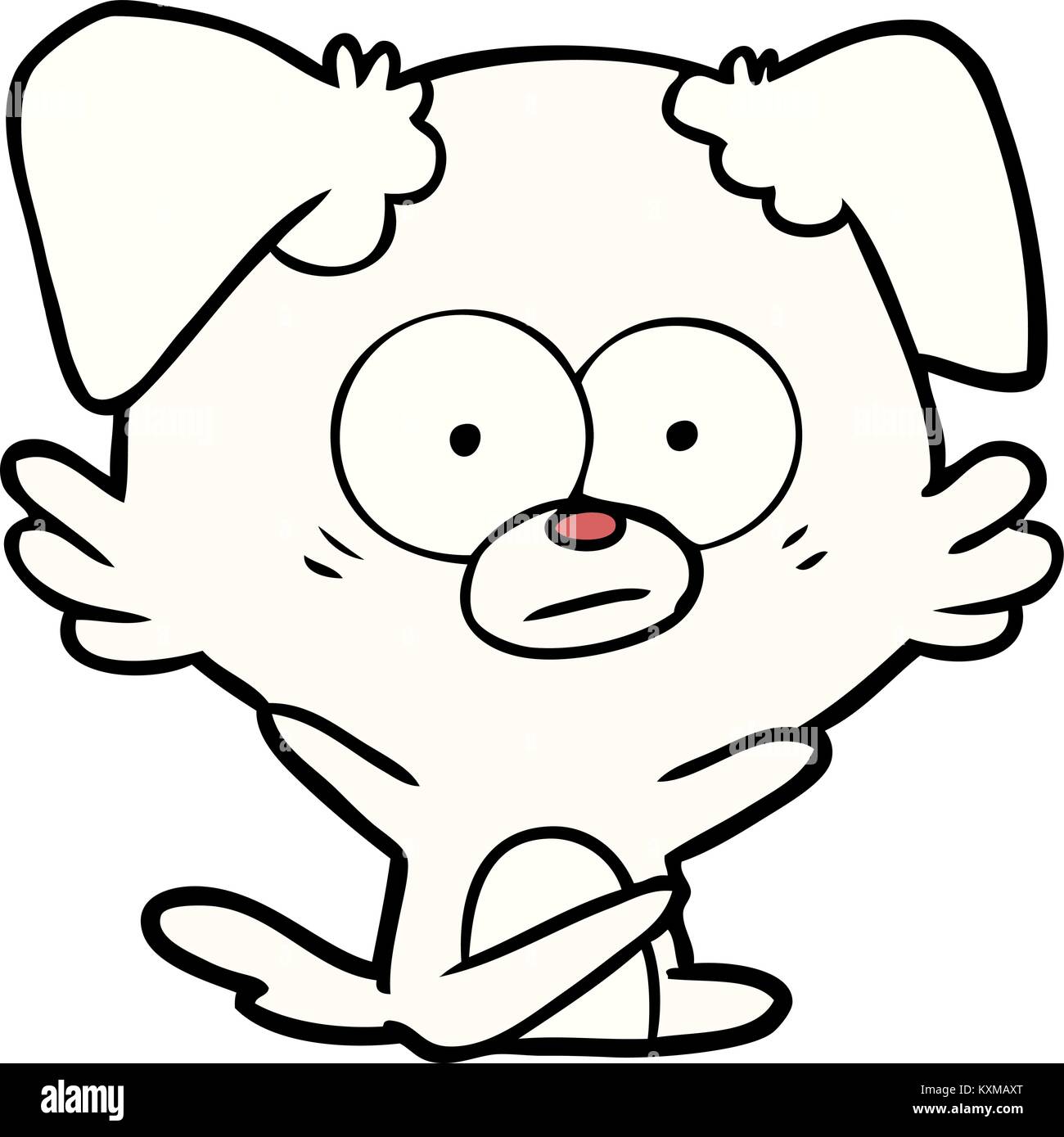 nervous dog cartoon Stock Vector Image & Art - Alamy