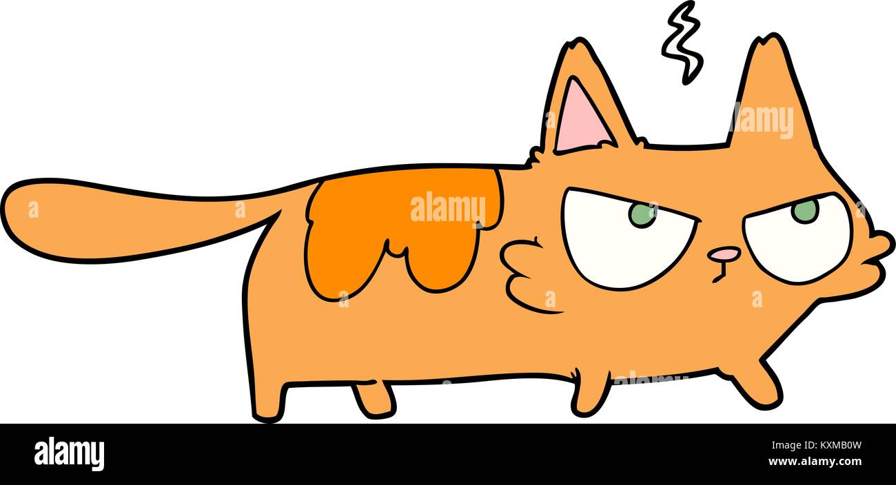cartoon angry cat Stock Vector Image & Art - Alamy