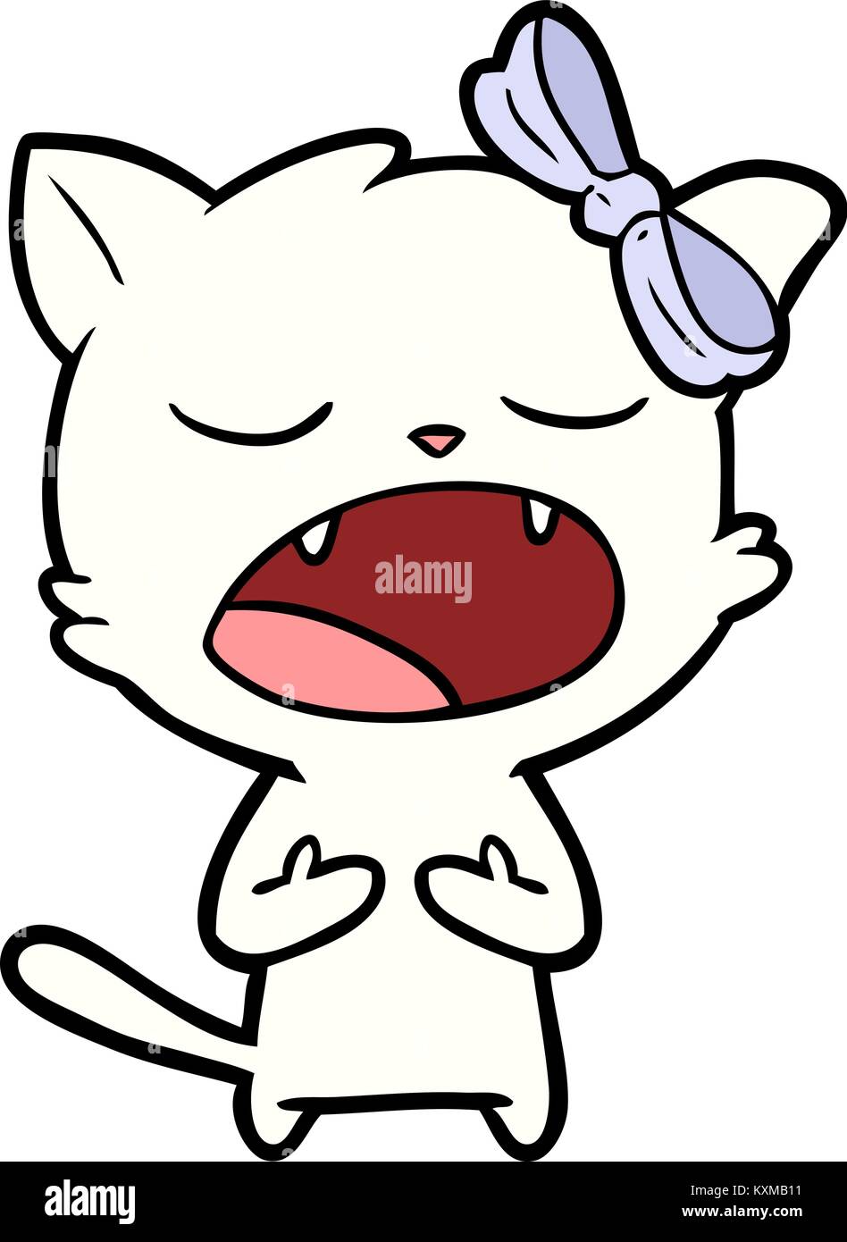 cartoon cat meowing Stock Vector Image & Art - Alamy