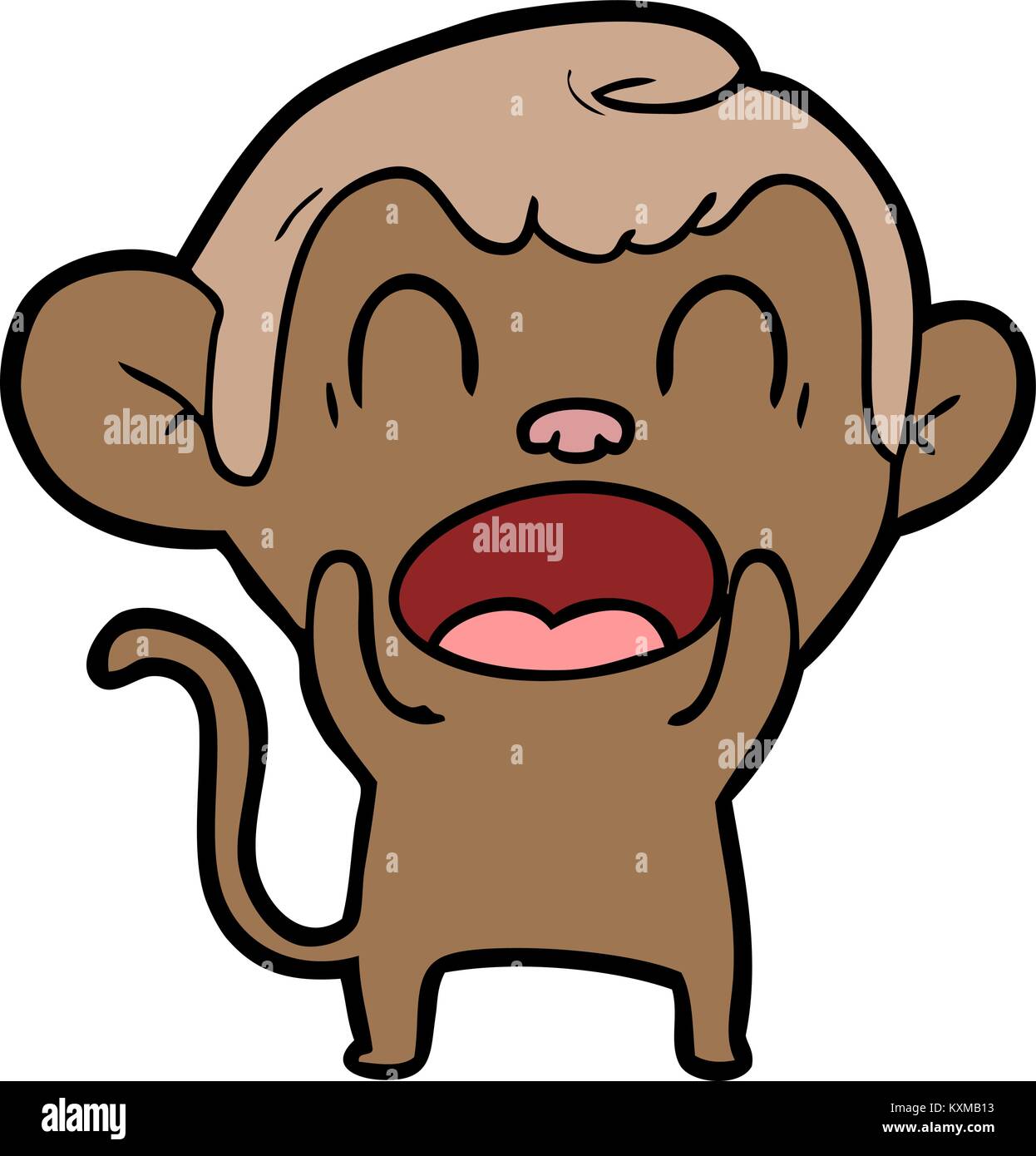 shouting cartoon monkey Stock Vector Image & Art - Alamy