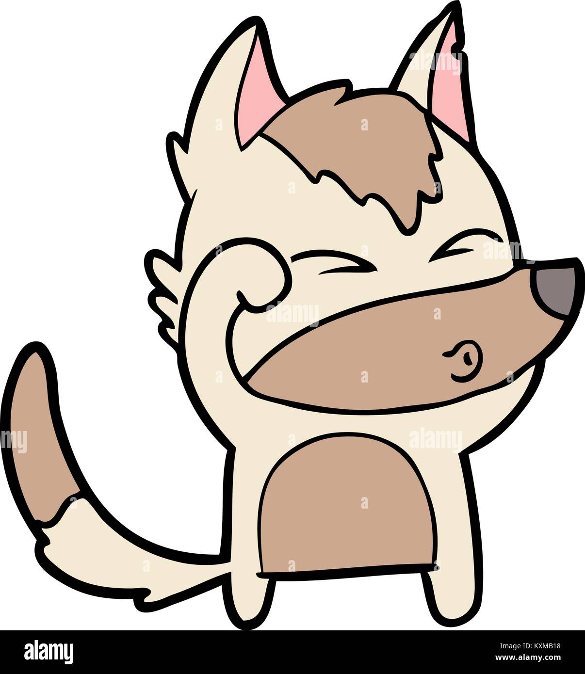 cartoon wolf pouting Stock Vector Image & Art - Alamy