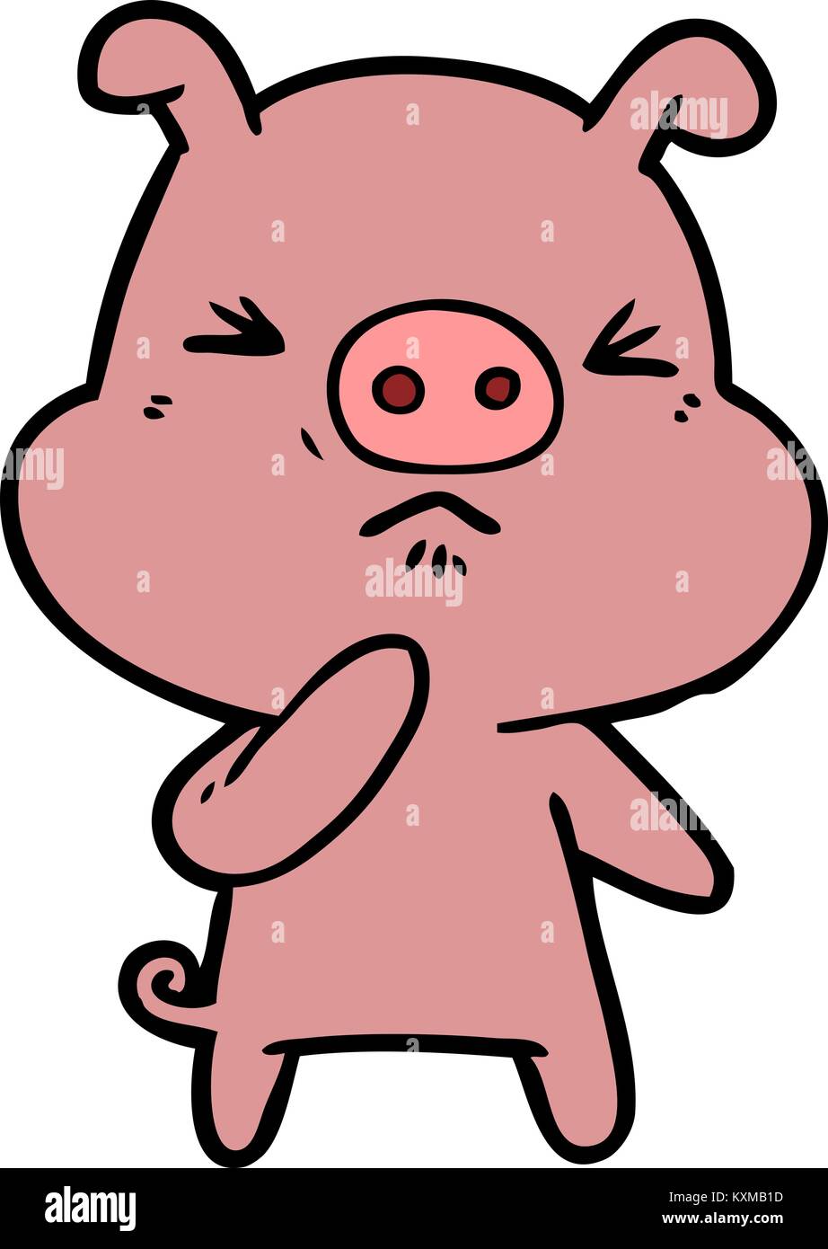 cartoon angry pig Stock Vector Image & Art - Alamy