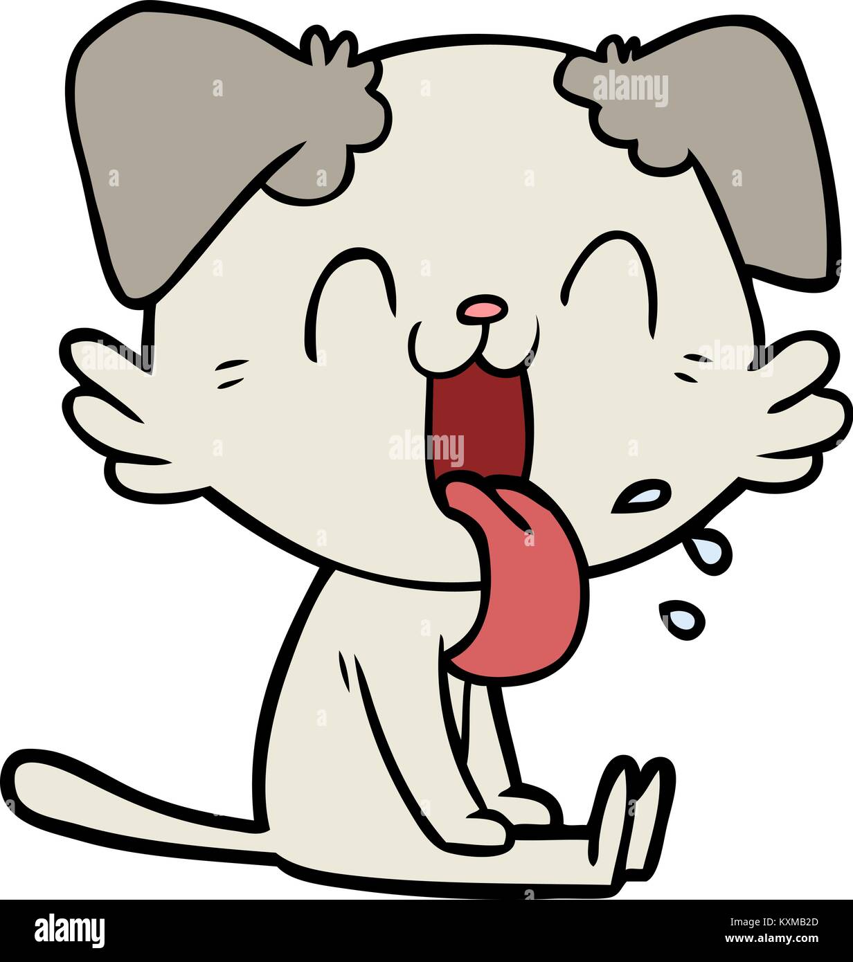 cartoon panting dog Stock Vector Image & Art - Alamy