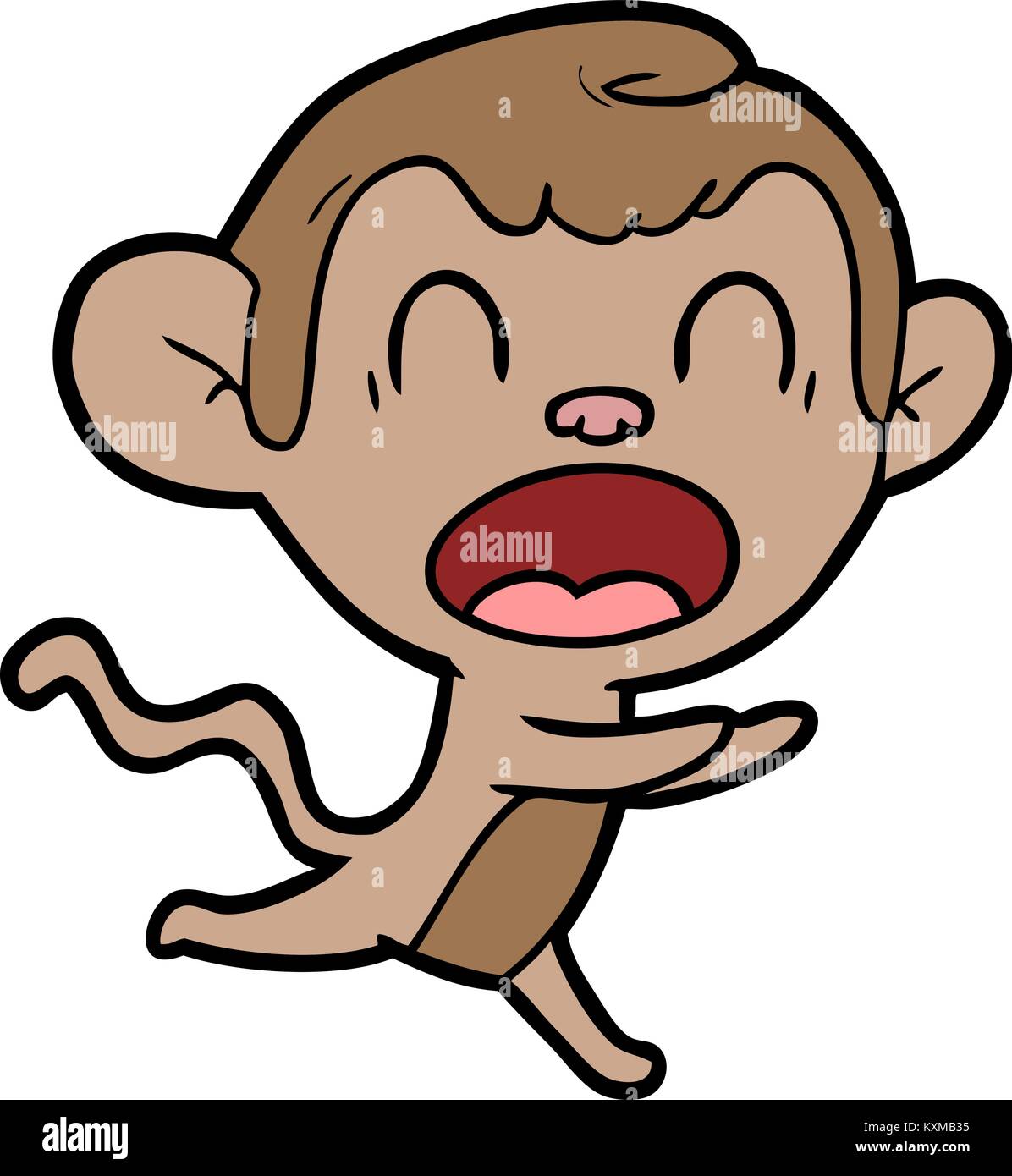 shouting cartoon monkey Stock Vector Image & Art - Alamy