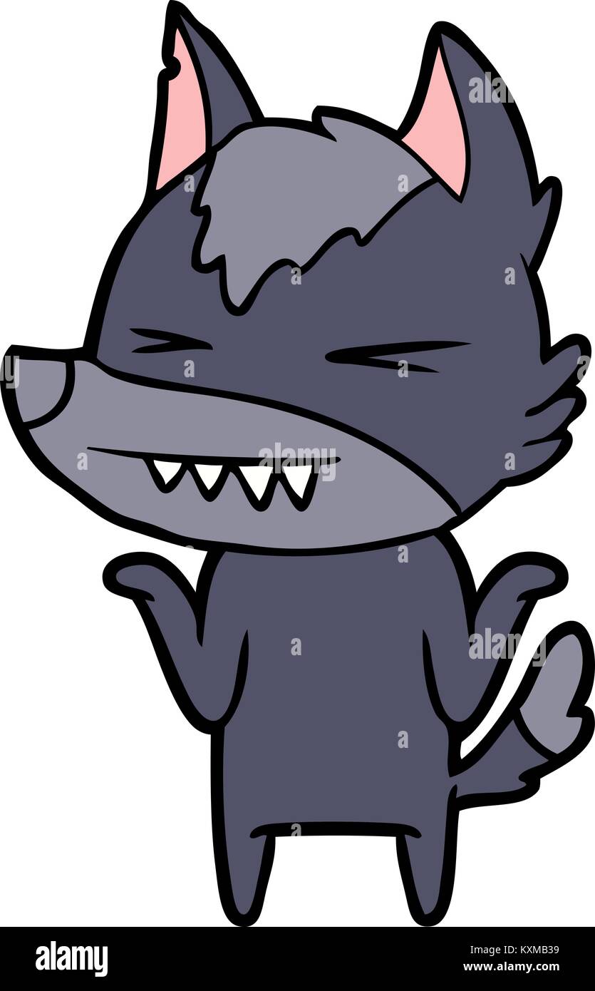 angry wolf cartoon Stock Vector Image & Art - Alamy