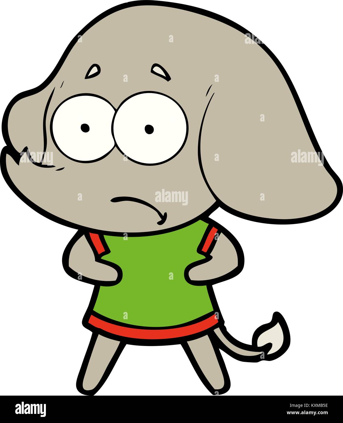 cartoon unsure elephant Stock Vector Image & Art - Alamy
