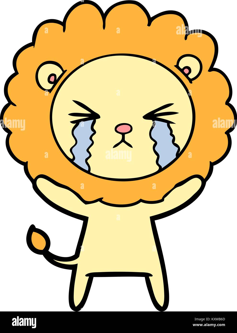 cartoon crying lion Stock Vector Image & Art - Alamy