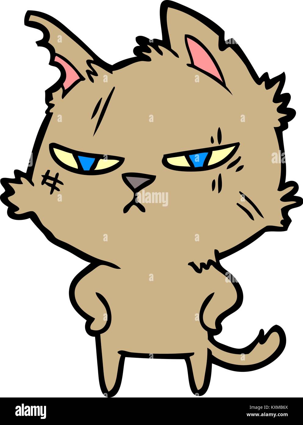 tough cartoon cat Stock Vector Image & Art - Alamy